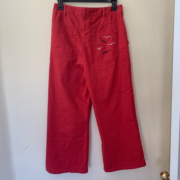 BCBG | Pants & Jumpsuits | Bcbg Highwaisted Red Sailor Pants | Poshmark